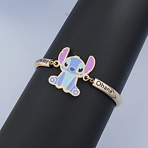 Ohana Family Earrings With Birthstone Ohana Jewelry for Women Family Friend Birthday Gifts for Friends Sister (you're my ohaba BRG)