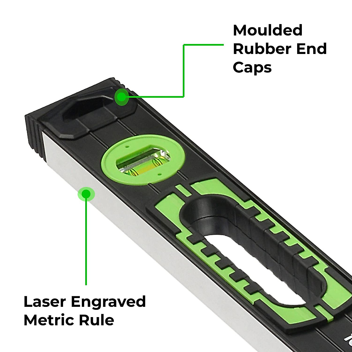 TOOLZILLA 24-inch Torpedo Level Magnetic Box - Professional Degree Measuring Tool, Spirit Level. Torpedo level for your DIY projects or construction sites.