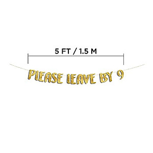 Sarcastic Gold Glitter Banner - Funny Birthday Housewarming Party Decorations for 21st 30th 40th 50th 60th - Retirement Party Supplies