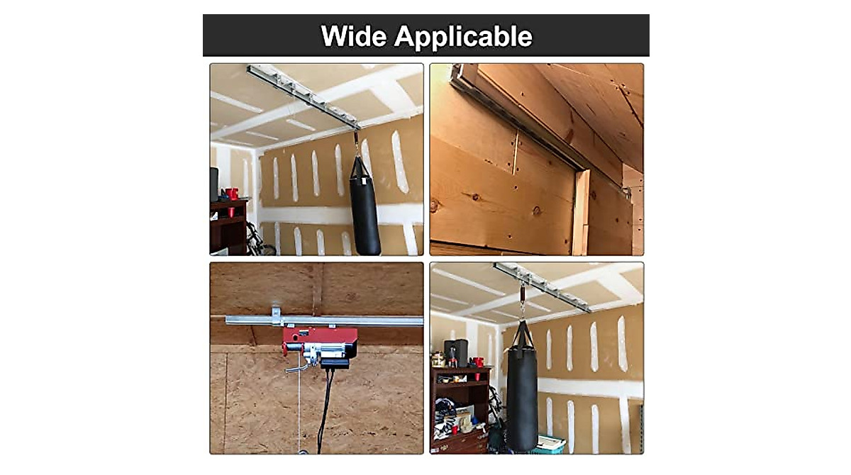 Heavy-Duty 2 Pack Channel Trolley Track Support Brackets