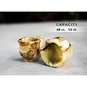 Shot Glasses Sake Cups Green Onyx Handmade Marble Tequila Shots Glass - Double Shot Glasses - Wine champagne Glass For Home Bar Small Shot