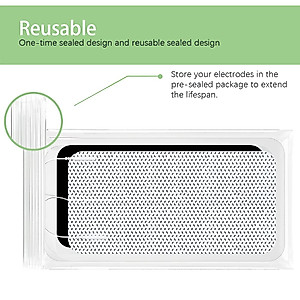 TENS Unit Replacement Pads for Waist and Lower Back Pain Relief 4X8" Large TENS Unit Pads Self-Adhesive Electrode Pads Compatible with TENS 7000, AUVON TENS- 4 Pcs