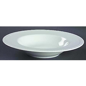 Crate & Barrel Staccato Large Rim Soup Bowl, Fine China Dinnerware