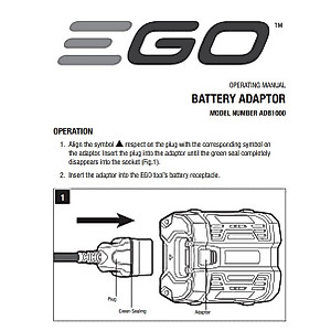 EGO Power+ Commercial Series ADB1000 Adaptor for Model BAX1501/ BH1000/BHX1000