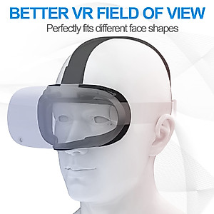 SUPERUS Facial Interface & Face Cover Pad for Oculus Quest 2, Sweat-Proof PU Foam Cushion - VR Accessories for Meta Quest 2, Compatible with Oculus Quest 2 Original Spacer