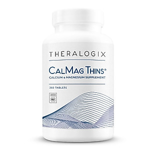 Theralogix CalMag Thins Calcium & Magnesium Supplement - Bone Support Supplement for Women & Men - Contains 200 mg of Calcium and 50 mg of Magnesium - NSF Certified - 360 Tablets