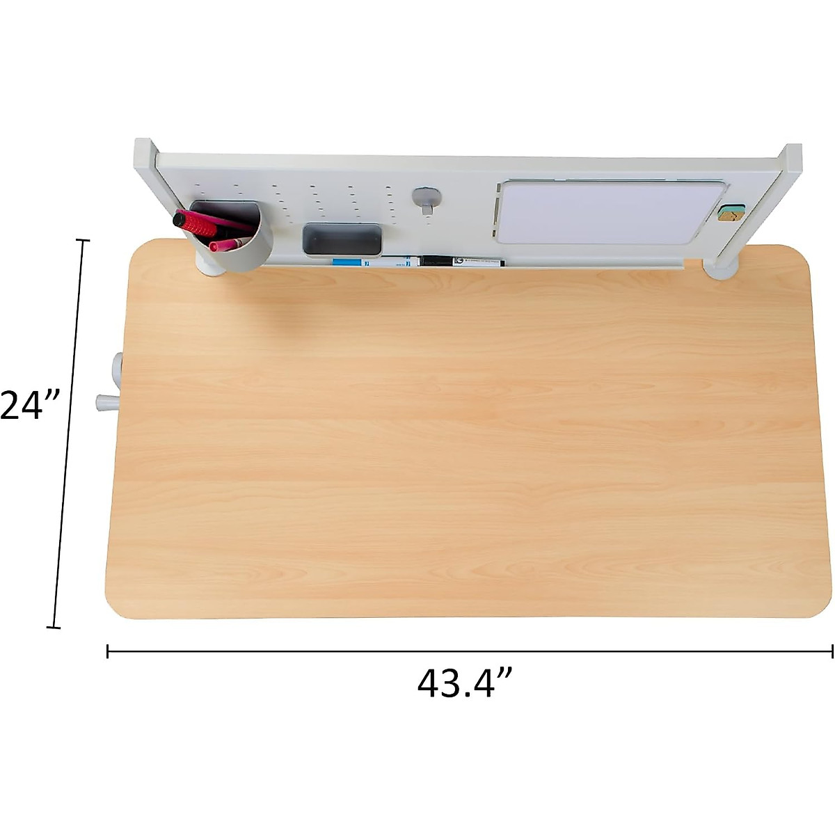 ApexDesk Height Adjustable Study Desk 43" with Drawer & Chair (Desk and Chair Bundle – KD Series Grey)