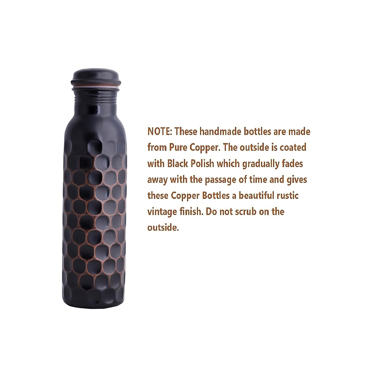 STAGLIFE Pure Copper Water Bottles for Drinking Water for Men Women - Copper Water Bottle Drinking Jug - Copper Vessel Dispenser with Ayurveda Benefits for Sports Fitness Yoga - 33 Ounces