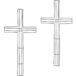 BCL Cross Wreath Frame Form Wire (Pack of 4) Easter Christmas Floral Garden Shaped Church Metal Wedding Party Decorations Decor Decoration DIY