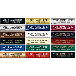 Name Plate Choose Color 2 x 8 - Laser Engraved - CUSTOMIZE. Available in a variety of colors and fonts to match your style. Add a holder / bracket for a professional look.