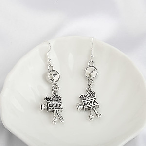 FUSTMW Movie Camera Earrings Film Director Student Gifts Filmmaker Gifts Movie lover Gift Photographer Gift Jewelry