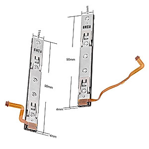 Rinbers Left Right Slide Rail Slider Bracket with Sensor Flex Cable Replacement for Nintendo Switch NS 2017 Console HAC-001 Slide Bar