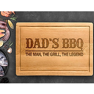 Dad BBQ Cutting Boards, Grill BBQ Master Gifts, Fathers Day Gifts, Bamboo Walnut Cutting Board, Kitchen Gifts, Dad Gifts For Birthday, Chef Cooking Gifts, Grilling Gifts For Men, Home Decor