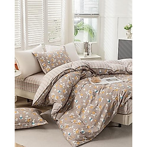 Sophni - Full Cotton 4 Pieces Bedding Sheets and Pillow Cases Sets, Modern Design, Durability, Easy to wash, Easy to use, Breathable and Comfortable (Gray1, Queen (U.S. Standard))