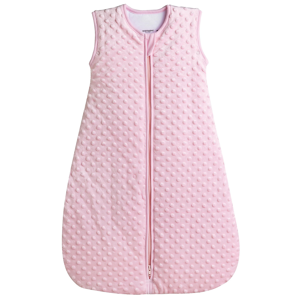 BABYINABAG Very Warm 2.5 Tog Quilted Winter Model Baby Sleep Bag or Sack, Plush Minky Dot for Infants and Toddlers (Medium (10-24 mos))