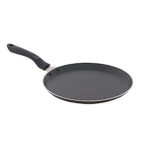 PRC Online Retail Dosa Pan/Non Stick Dosa Tawa Size- 300 mm,Thickness- 2.4mm / dosa tawa/dosa tawa non stick/dosa pan indian/dosa pan non stick,Color : Black and Brown
