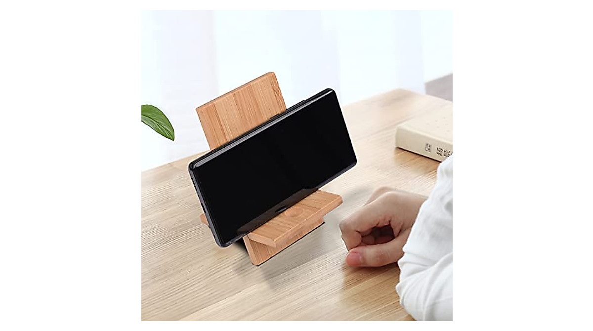 BARUHARI Bamboo Mobile Stand for Smartphones & Tablets