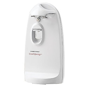 Black & Decker CO1200 Grand Openings II Extra-Tall Electric Can Opener, White