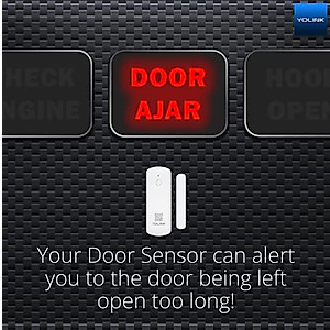 YoLink 1/4 Mile World's Longest Range Wireless Door Sensor, Android-iOS App Smart Door Window Sensor, Compatible with Alexa, IFTTT, Home Assistant, 3 Packs - YoLink Hub Required