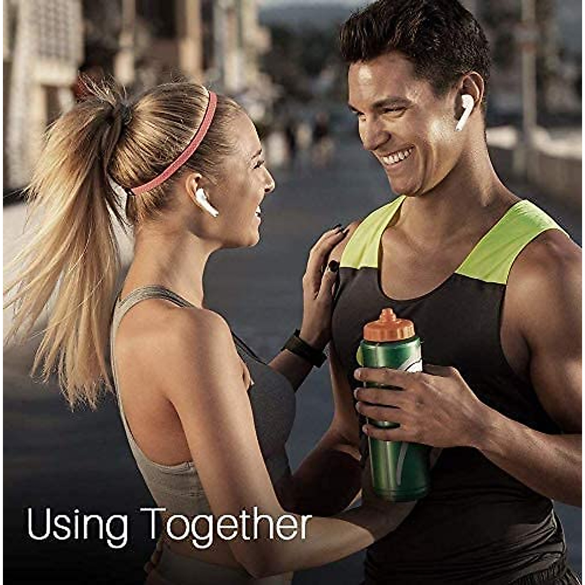 Wireless Earbuds Bluetooth 5.1 Headphones Built in Mic in Ear Bud Noise Canceling 3D Stereo Air Buds Earbuds Fast Charging, IPX5 Waterproof for iPhone and Android (White)