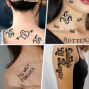 3 Sheets Temporary Tattoos Tattoo Sticker Perfect for Halloween Cosplay Costumes and Party Accessories
