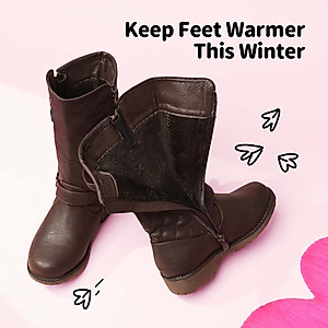 DREAM PAIRS Girls Little Kid Knice Brown Knee High Winter Motorcycle Riding Boots Size 3 M US Little Kid