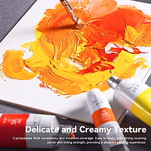 Paul Rubens Oil Paint, 20 Bright Oil Colors with High Saturation, 50ml Large Capacity Tubes, Faster Drying Time with Creamy Texture and Consistency for Artists, Students, Beginners