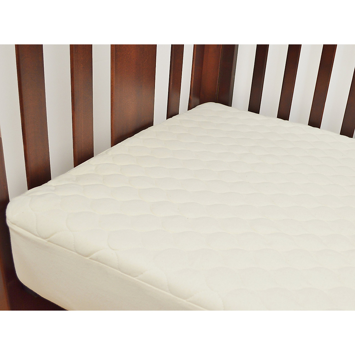American Baby Company Waterproof Crib and Toddler Mattress Protector, Quilted Fitted Protector Pad Cover made with Organic Cotton Top Layer, 52“ x 28"