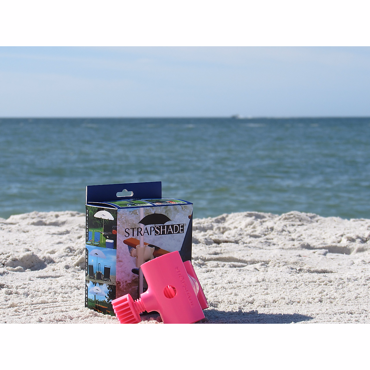 Beach Umbrella Anchor Mount Strap Shade (Color: Pink , White , or Green) (Pink)