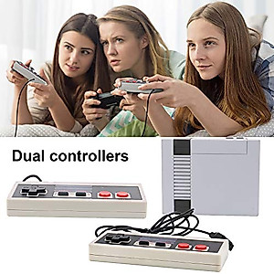 Classic Video Retro Game Console, Classic Mini Console -Built-in with 620 Classic Retro Games Dual Players Mode Console Kids, Adult, Children Gift, Valentine/Birthday Gift