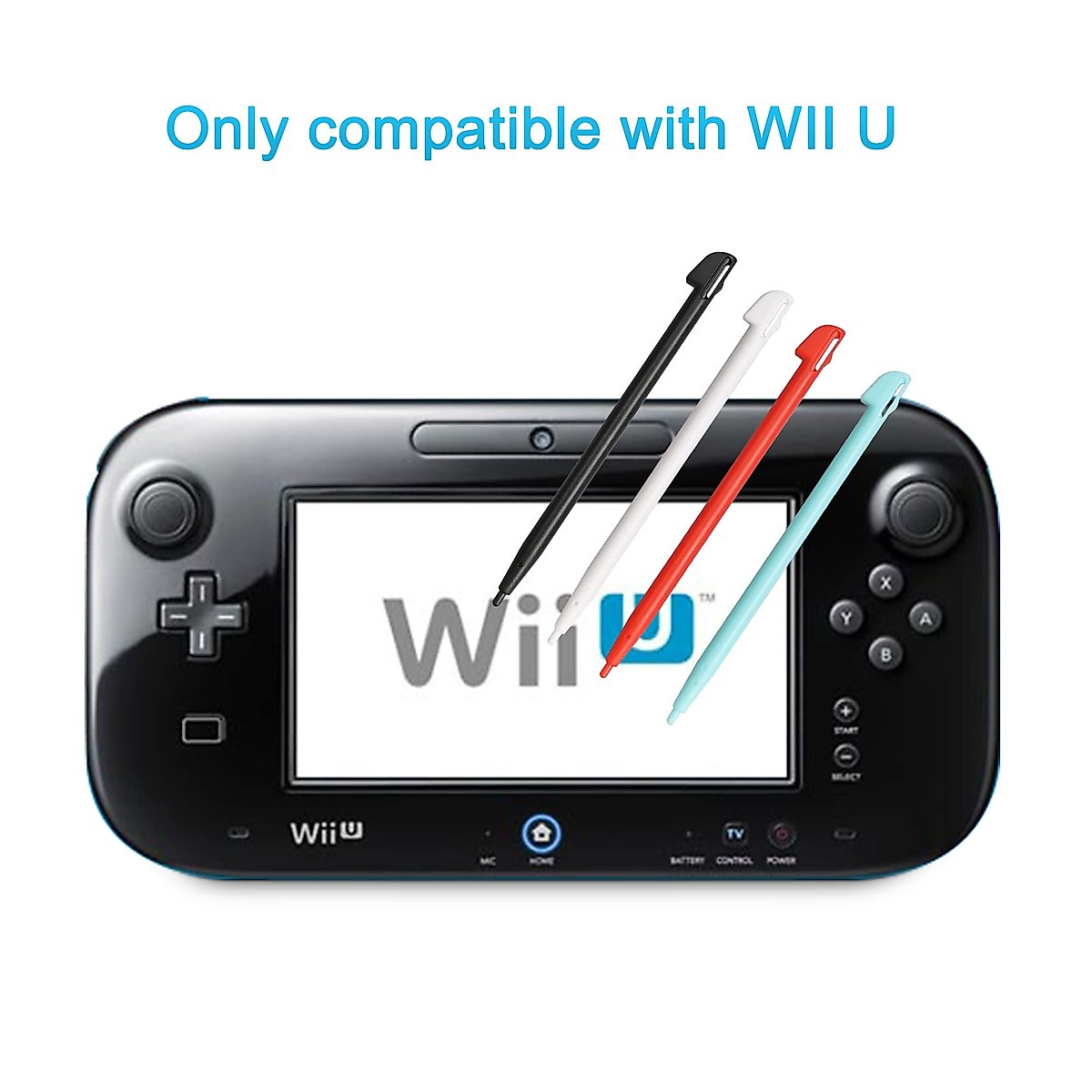 Stylus Pen for Wii U Gamepad, Xahpower Replacement Stylus Compatible with Nintendo Wii U Gamepad, 4 in 1 Combo Touch Styli Pen Set Multi Color for Wii U Gamepad