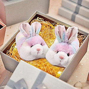 Caramella Bubble Kids Classic Bunny Slippers,Cute Animal Anti Slip House Shoes for Boy and Girl,Rabbit Slippers