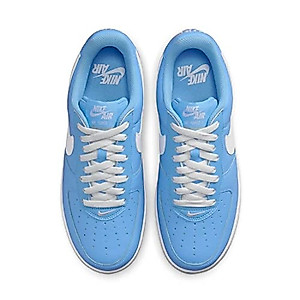 Nike mens Air Force 1 Low Retro, University Blue/White/Metallic, 7.5