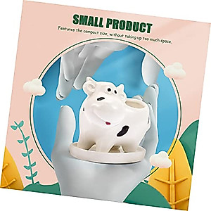 Yardwe 2 Sets Vase Desktop Office for Holder Table Home Cactus Flower Drainage Shape Ceramic Pot of Collectible Year Outdoor Decor Tiny Bonsai Cute Shaped Planter Gardening Container