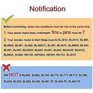 [Updated Version] 7 Fins Blender Blade Compatible with Ninja Blender Blade Replacement for Ninja Auto iQ BL682-30 BL642-30 BL450-30 BL482-30 BL687CO-30 ect. BL450-30 BL642-30 BL482-30 BL682-30 ect.