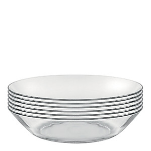 Duralex Made In France Lys 8 Inch Clear Calotte Plate, Set of 6