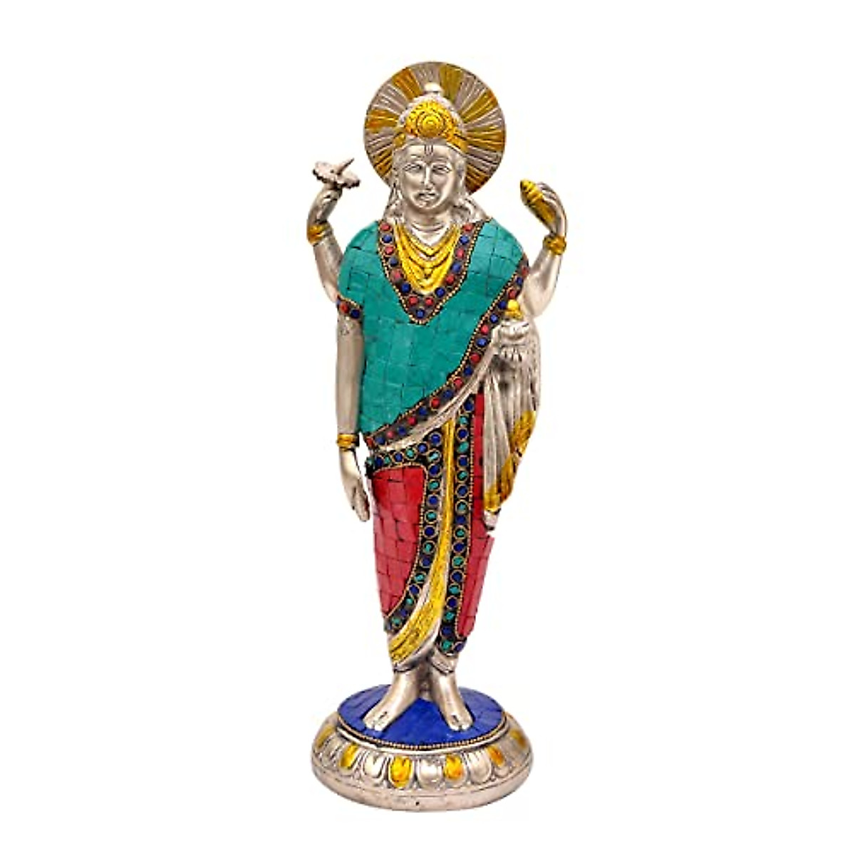 Amazon Brand - Umi Dhanvantri Dhanvantari God Idol Statue Inlay Work (Height 18.5 Inch)