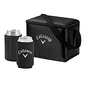 Callaway Soft Cooler Bag Gift Set with Magnetic Koozies, Black