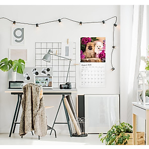 Puppies 2023 Hangable Wall Calendar - 12" x 24" Open - Cute Funny Dog Photo Gift - Sturdy Thick Puppy Dogs Photography - Large Full Page 16 Months for Organizing & Planning - Includes 2022