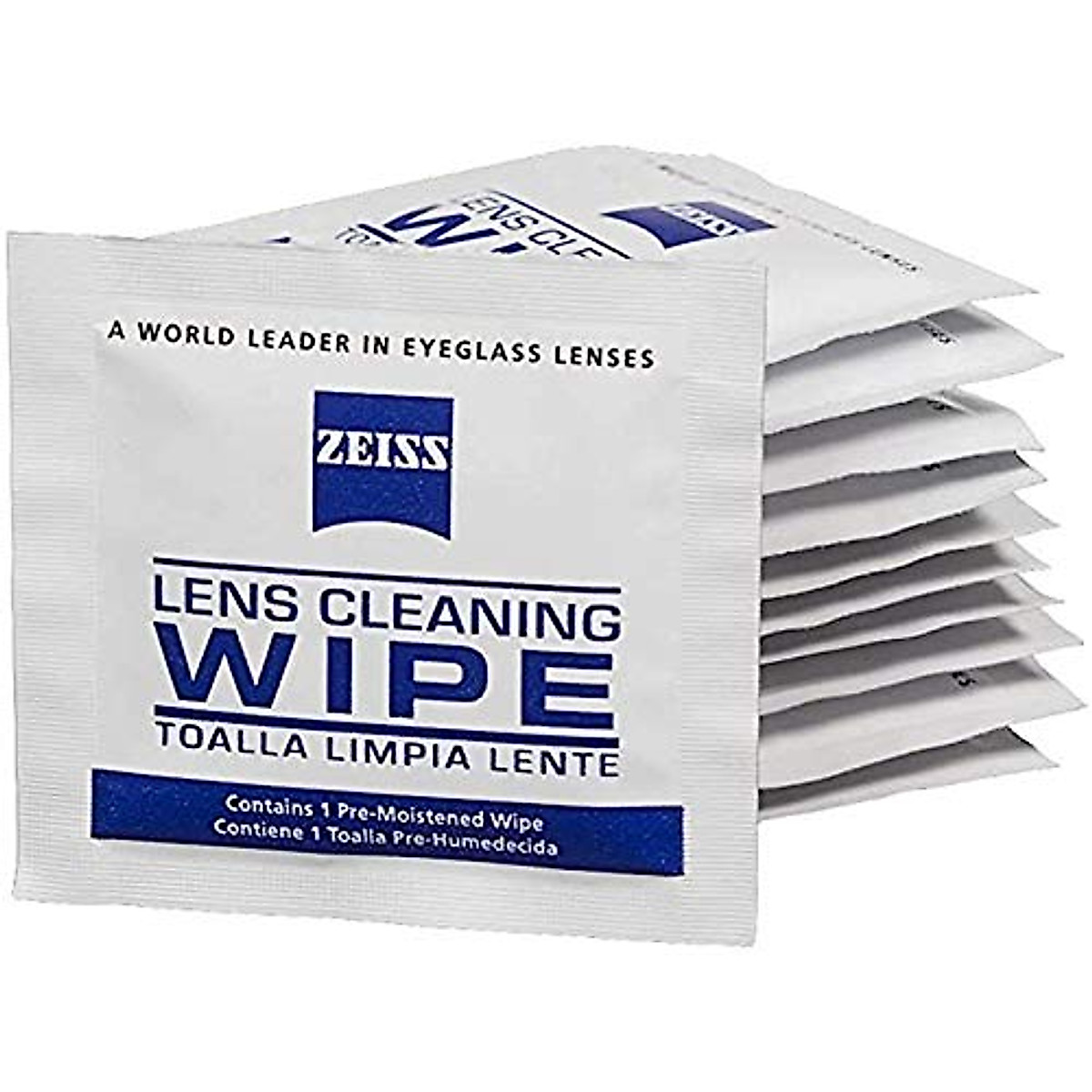 Zeiss Pre-Moistened Lens Cleaning Wipes - Cleans Bacteria, Germs and Without Streaks for Eyeglasses and Sunglasses - (50 Count)