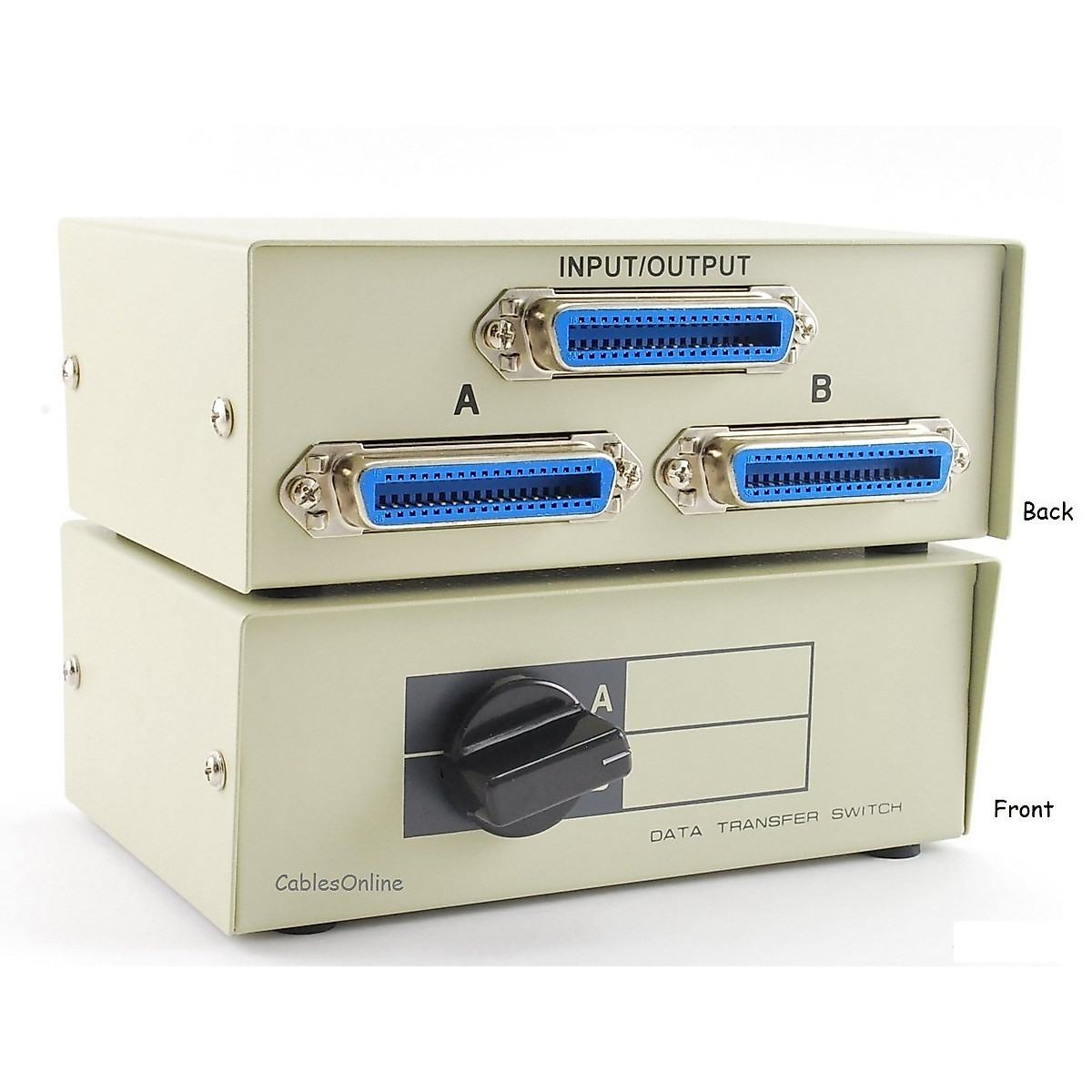 2-Way Centronics 36 (CN36) Female Manual Data Switch Box, CablesOnline SB-006