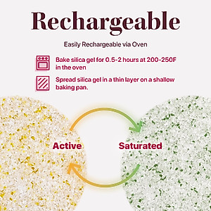 Dry & Dry (1 Gallon-NET 6 LBS) Color Indicating Premium Silica Gel Flower Drying Desiccant - Flower Drying Silica Gel Desiccant(6 LBS Reusable) Silica Gel