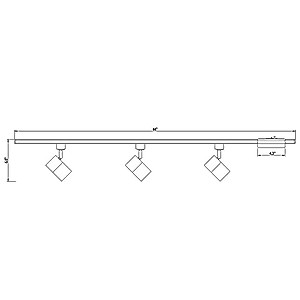 Mini Cylinder 44 in. Black Integrated LED Linear Track Lighting Kit