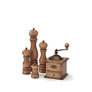 Peugeot 30940 Bistro Antique Distressed Beechwood Salt Mill, 4 inch, 3,94in, Natural