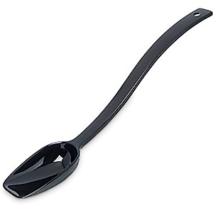 Carlisle FoodService Products Plastic Solid Spoon, 10 Inches, Black