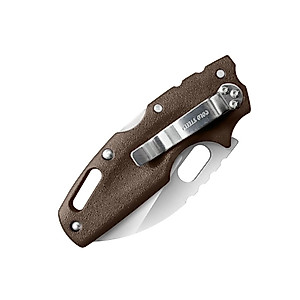 COLD STEEL Tuff Lite 2.5" AUS8A Sheepsfoot Razor-Sharp Plain Blade 3.5" Griv-Ex FDE Handle Pocket Folding Knife, Boxed