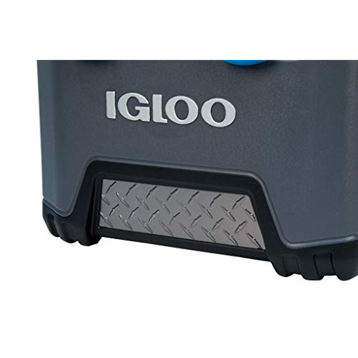 Igloo BMX 25 Quart Cooler with Cool Riser Technology, Fish Ruler, and Tie-Down Points - 11.29 Pounds - Carbonite Gray and Blue