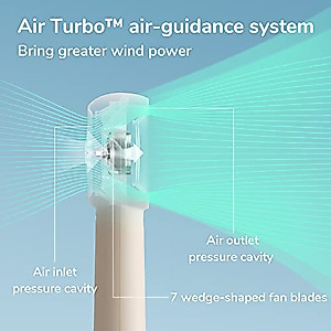 JISULIFE Handheld Turbo Fan [16H Max Cooling Time] Mini Portable Hand Fan, 4000mAh USB Rechargeable Personal Fan, Battery Operated Small Pocket Fan with 5 Speeds for Travel/Outdoor/Home/Office - Brown