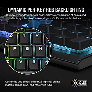 Corsair K60 RGB Pro Low Profile Mechanical Gaming Keyboard - CHERRY MX SPEED Mechanical Keyswitches – Slim and Streamlined Durable Aluminum Frame - Customizable Per-Key RGB Backlighting