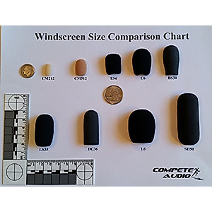Compete Audio Standard Microphone Windscreens (Microphone Covers) 6-Pack Headset/Lapel (Lavalier) Fitness Instructor/Gamer Pack Black